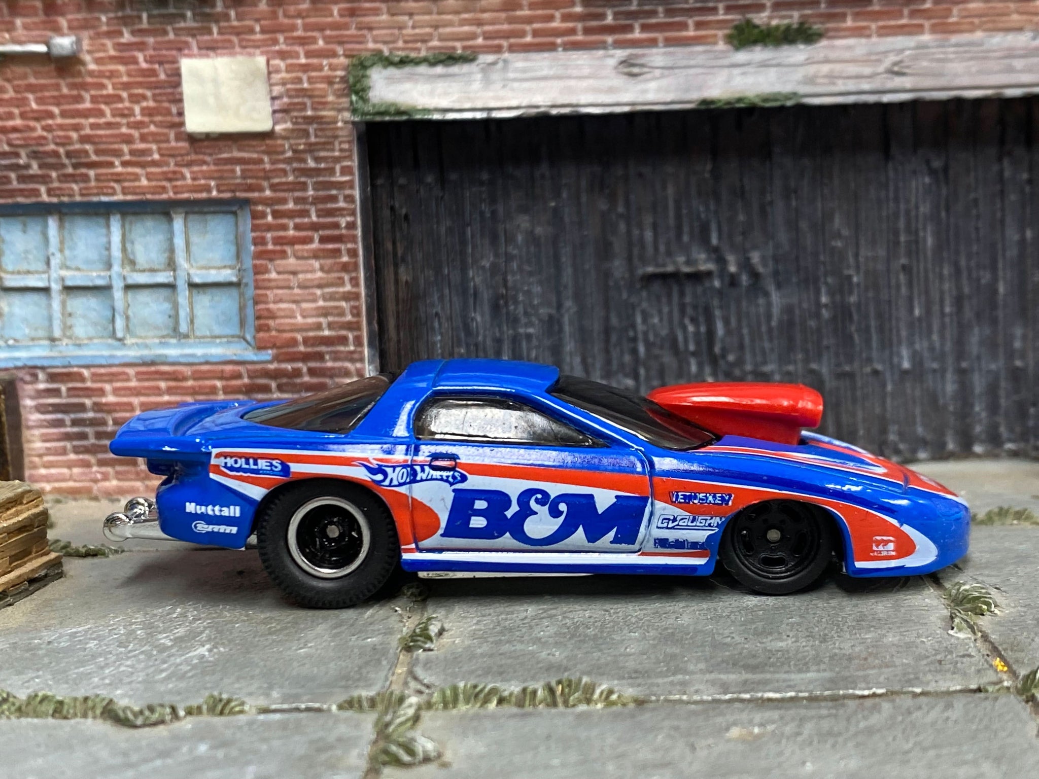 Custom Hot Wheels - Pro Stock Firebird Drag Car -Blue, Red and White B ...