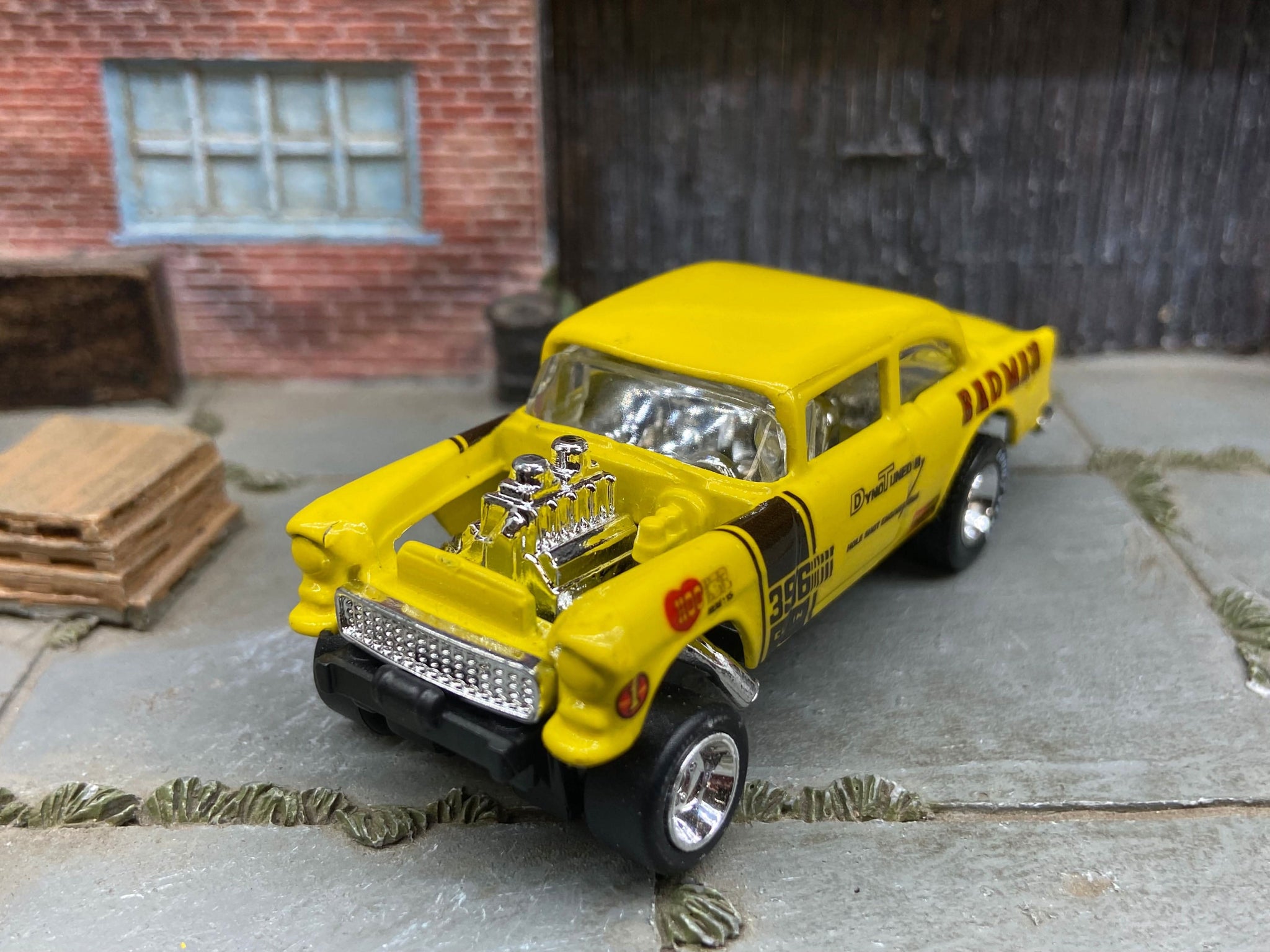 Custom Hot Wheels - 1955 Chevy Gasser Drag Car - Goodyear Drag Slicks ...